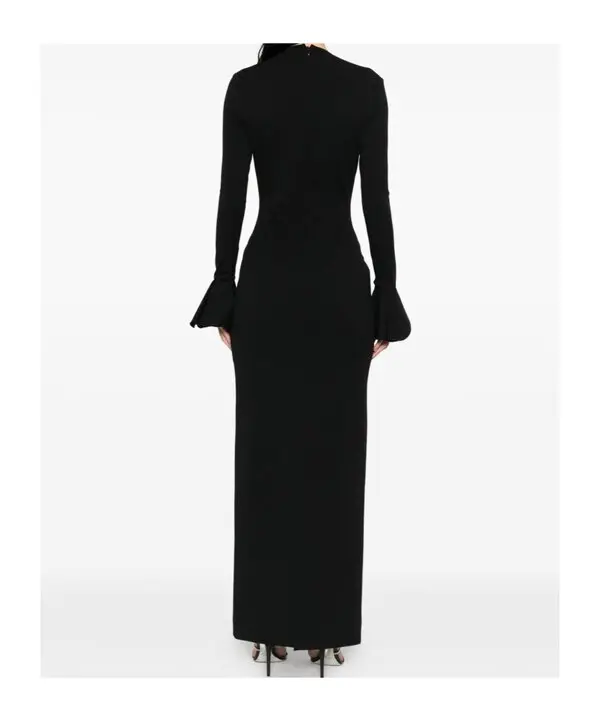 Solace Hutton V-neck Maxi Dress With Flared Cuffs