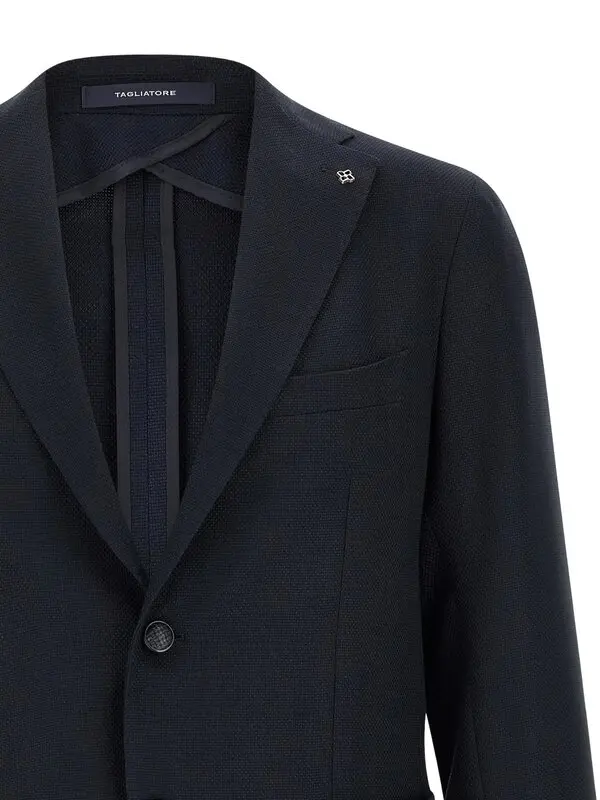 Tagliatore Montecarlo Single-breasted Blazer - Blue