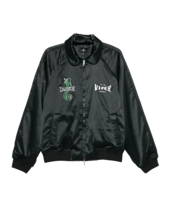 REPRESENT Viper Embroidered Zip-fastening Jacket