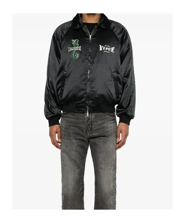 REPRESENT Viper Embroidered Zip-fastening Jacket