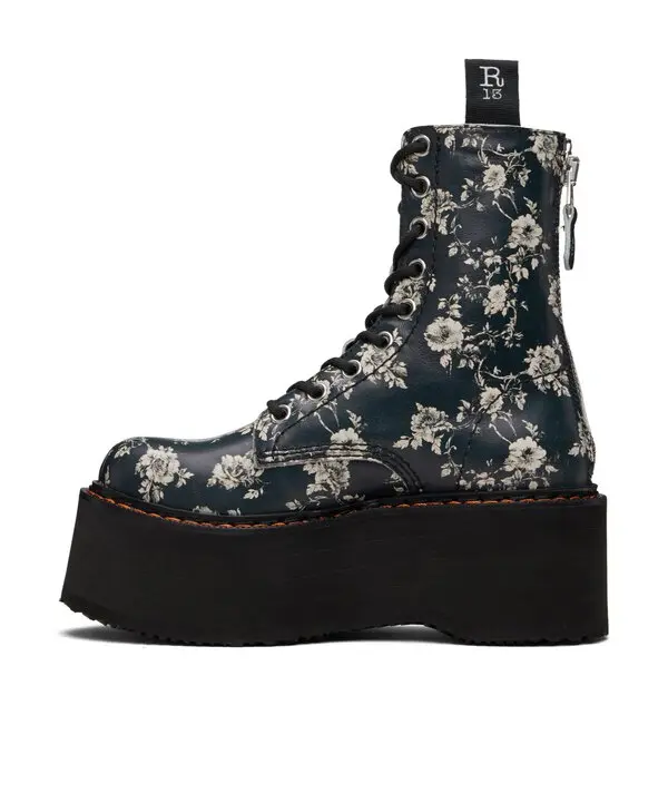 R13 Double Stack Print Ankle Boots