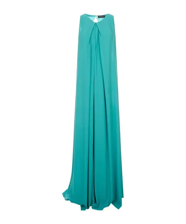 GIANLUCA CAPANNOLO Sleeveless Pleated Maxi Dress - Green