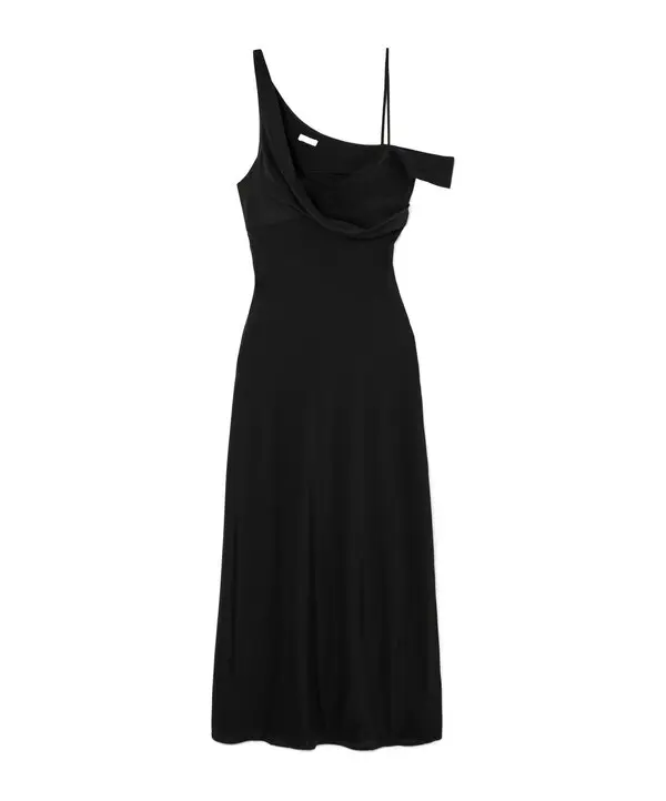 ST. AGNI Draped Dress - Black