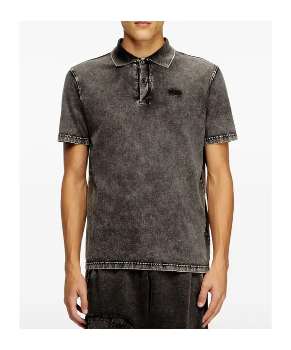 DIESEL® T-rejust-nc-den Denim-effect Polo Shirt