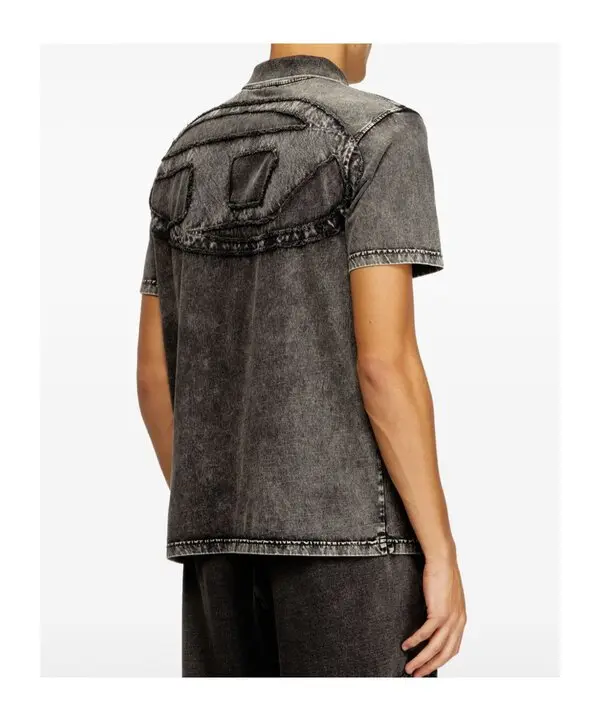 DIESEL® T-rejust-nc-den Denim-effect Polo Shirt