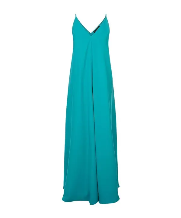 GIANLUCA CAPANNOLO V-neck Spaghetti-strap Maxi Dress - Green