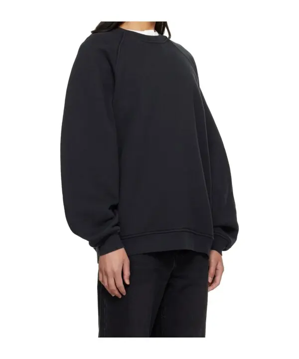 AGOLDE Valma Ribbed Sweatshirt - Washed Black