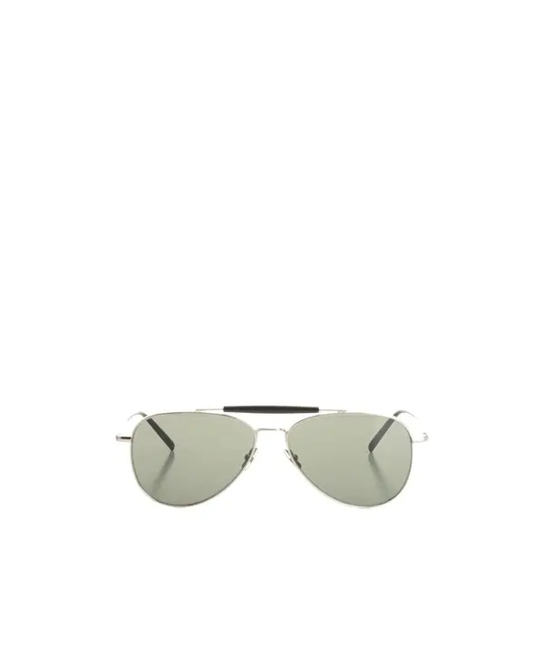 Saint Laurent Pilot Frame Sunglasses - Gray