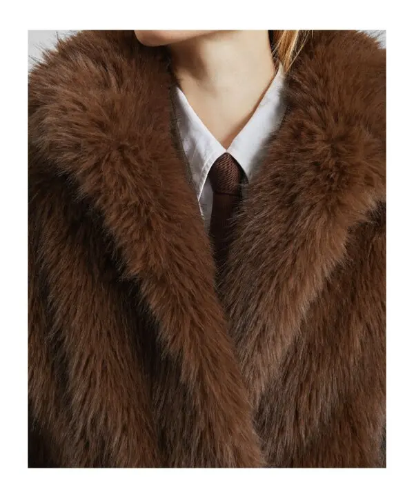 THE FRANKIE SHOP Ravello Belted Faux Fur Coat