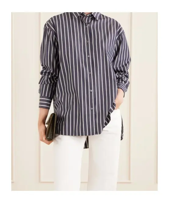 NILI LOTAN Striped Long Sleeve Shirt
