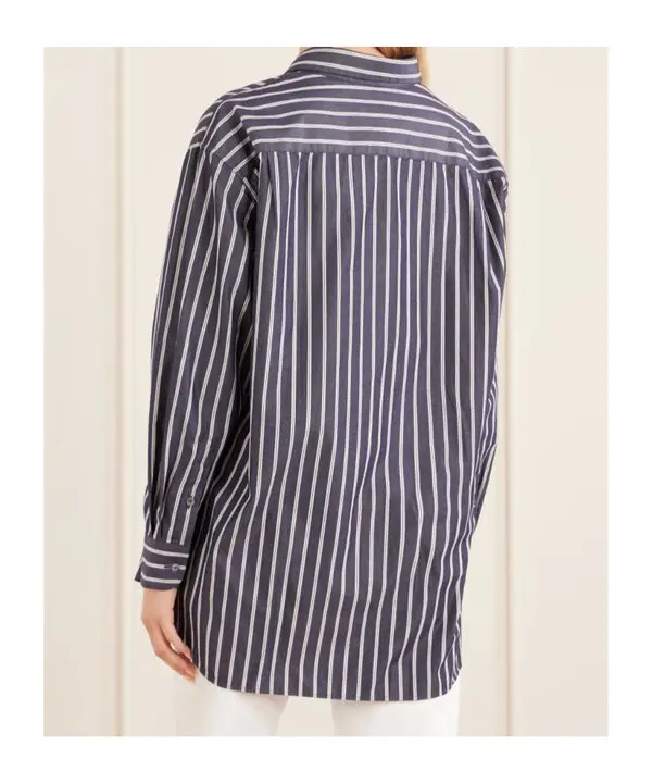 NILI LOTAN Striped Long Sleeve Shirt