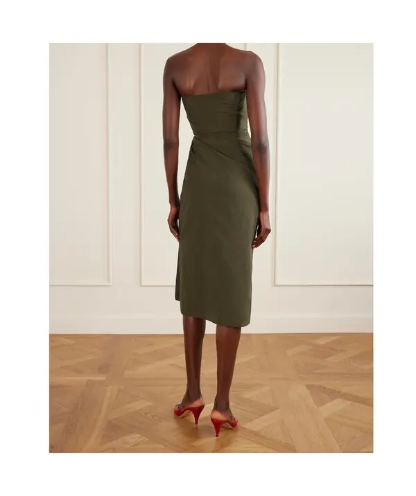 SIR. Sorel Strapless Cotton-blend Midi Dress