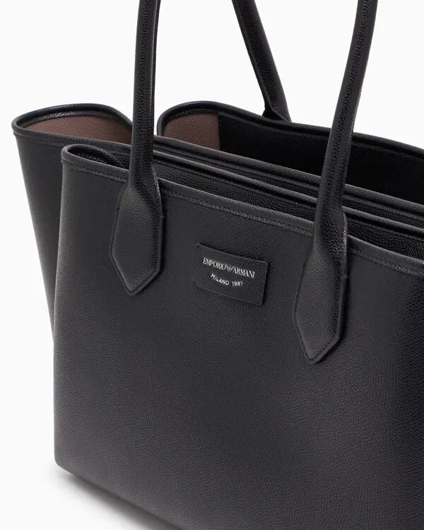 Emporio Armani Logo Patch Top Handle Bag