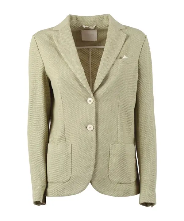 CIRCOLO 1901 Slim Fit Textured Jacket - Green