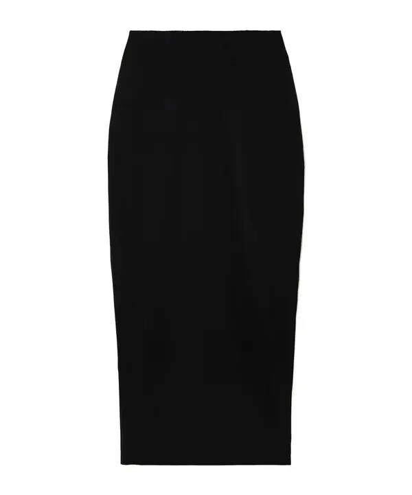 ST. AGNI Frayed Wool-blend Twill Maxi Skirt