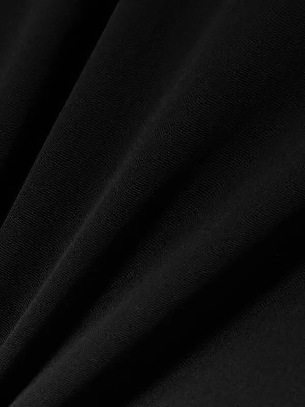 ST. AGNI Frayed Wool-blend Twill Maxi Skirt