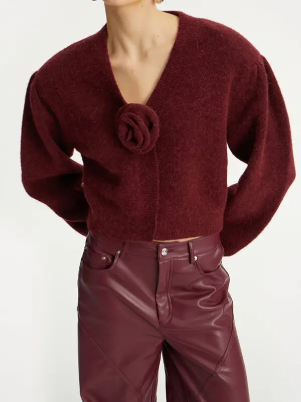 ROTATE BY BIRGER CHRISTENSEN Paneled Wide-leg Trousers