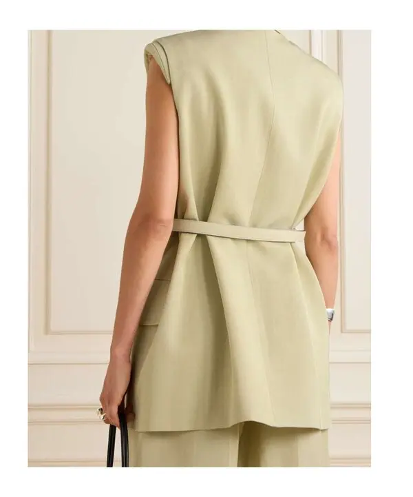 JIL SANDER Lapel Vest With Matching Belt