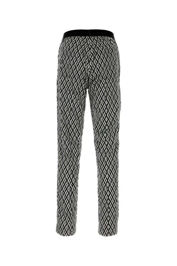 TOM FORD Logo Detail Printed Trousers - Black