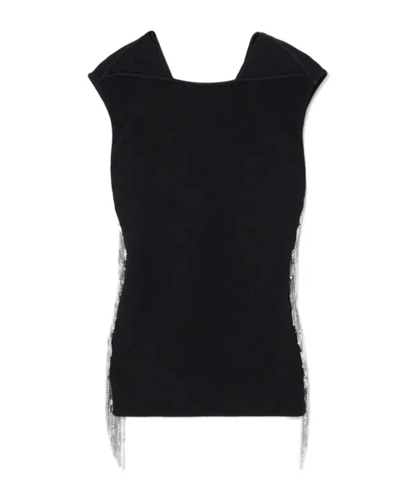 JIL SANDER Sleeveless Blouse With Fringe Detail