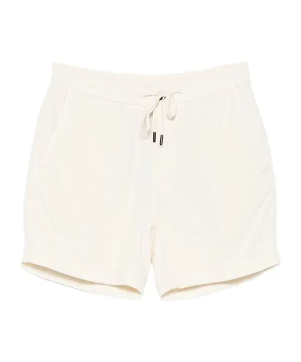 Incotex Drawstring Corduroy Shorts - White