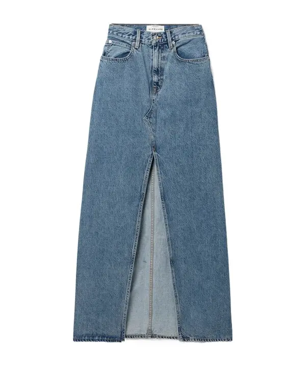 SLVRLAKE Multi-pocket Denim Skirt - Blue