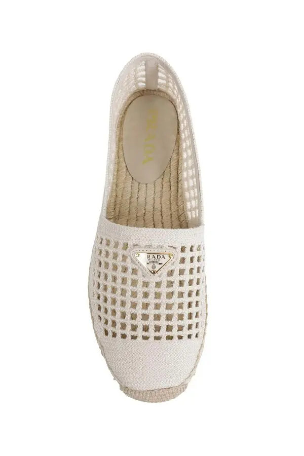 Prada Crocheted Flat Espadrilles