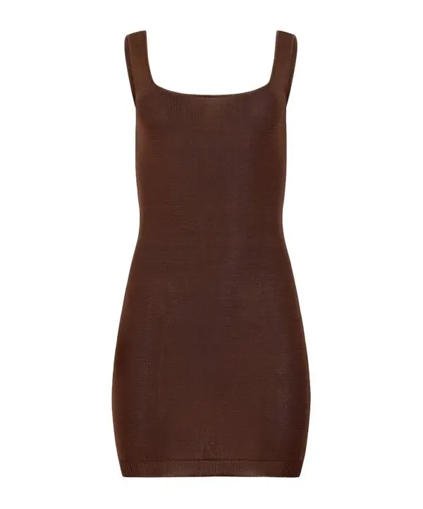 ENTIRE STUDIOS Square-neck Mini Dress - Red