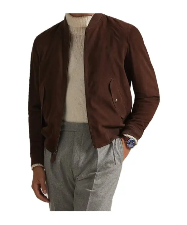 Polo Ralph Lauren Zip-up Bomber Jacket - Brown