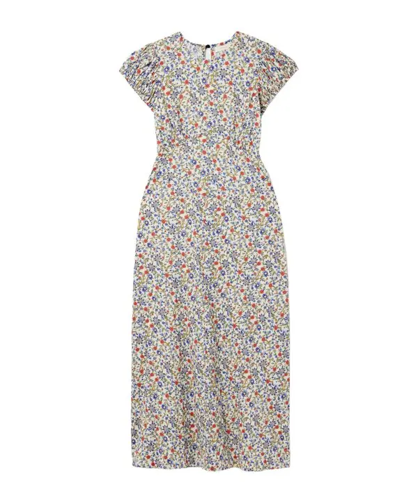 DÔEN Rhodia Floral-print Organic Cotton-voile Midi Dress - Multicolour