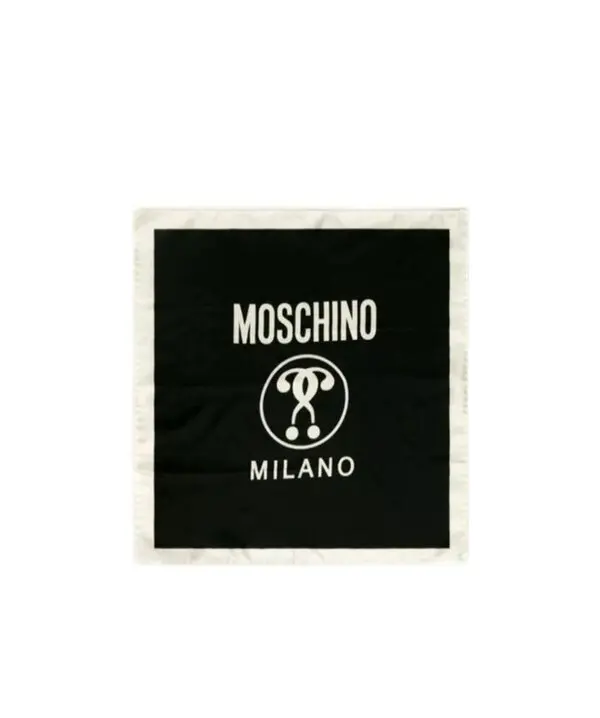 Moschino Logo Question Mark Scarf - Black