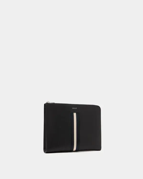 Bally Leather Pouch With Grosgrain Ribbon Detail