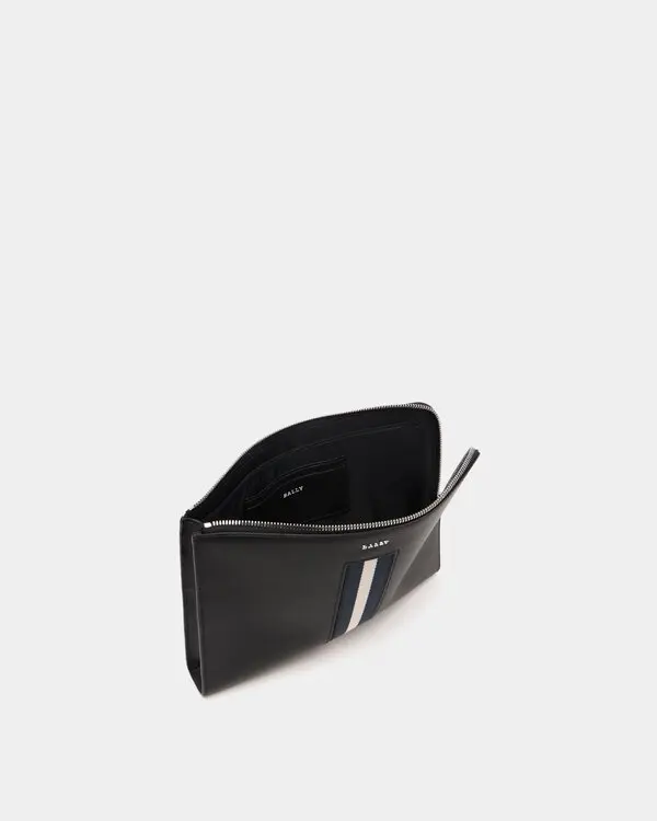 Bally Leather Pouch With Grosgrain Ribbon Detail