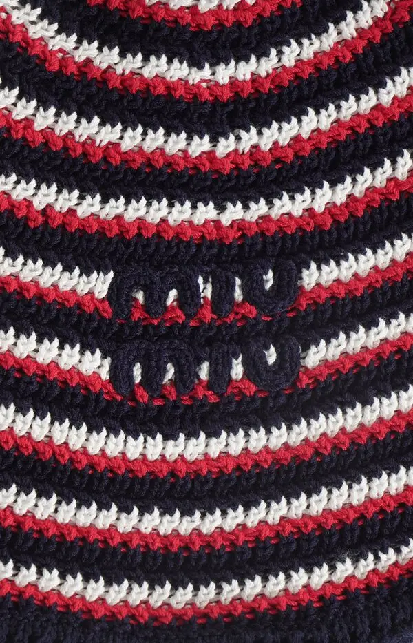 Miu Miu Crocheted Hat With Logo