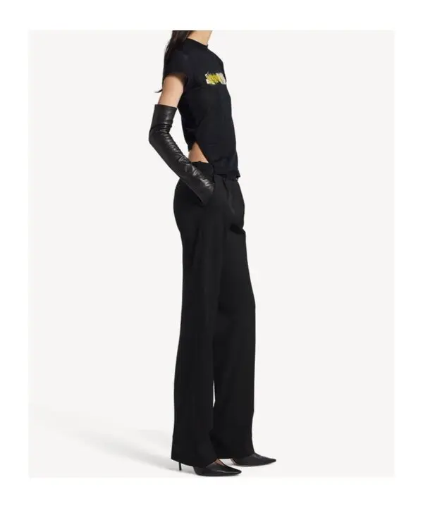 Balenciaga Logo Detailed Asymmetrical T-shirt