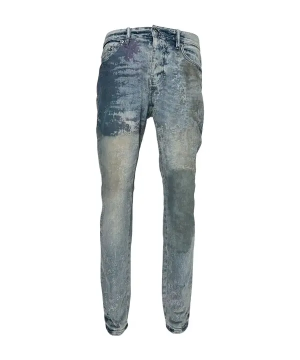 PURPLE BRAND Fossil Print Jeans - Indigo Blue