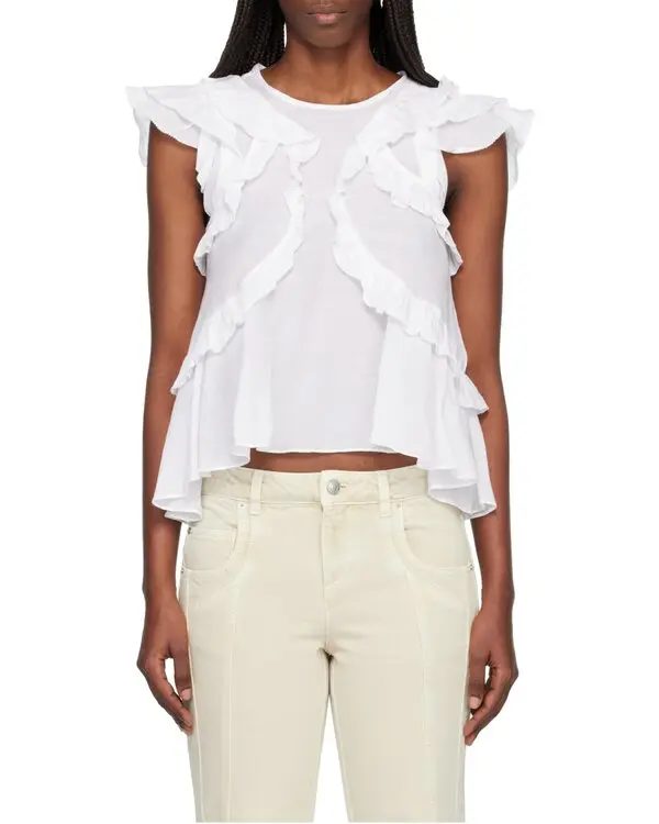 Isabel Marant Étoile Nalou Ruffled Top - White