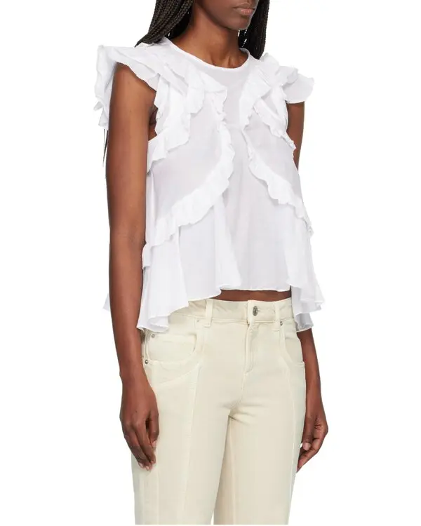 Isabel Marant Étoile Nalou Ruffled Top - White