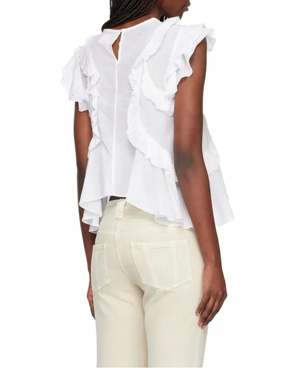Isabel Marant Étoile Nalou Ruffled Top - White