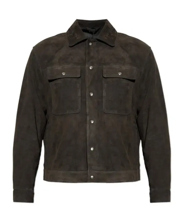 ALLSAINTS Shelton Suede Button-up Jacket - No