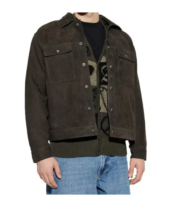 ALLSAINTS Shelton Suede Button-up Jacket - No