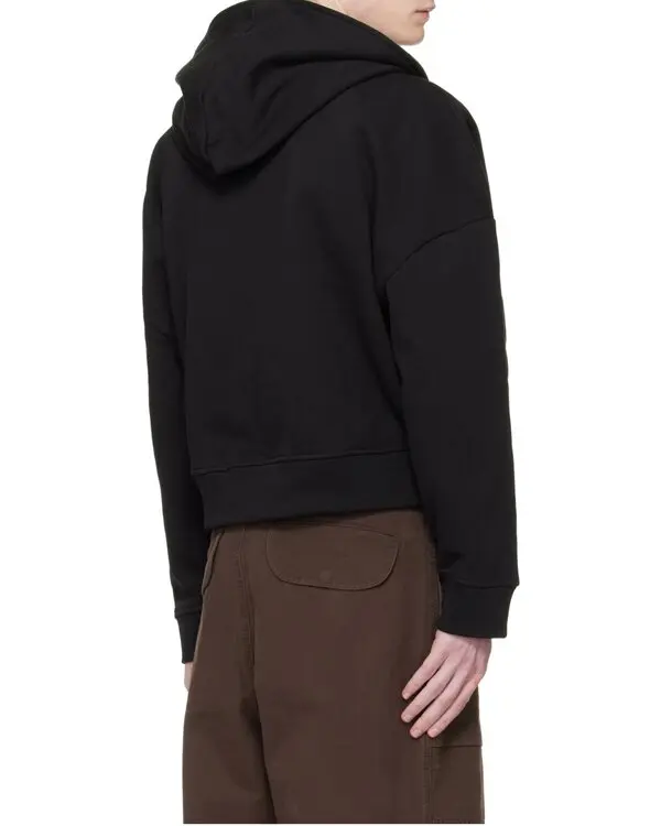ENTIRE STUDIOS Long-sleeved Zip-up Hooded Sweatshirt - Black