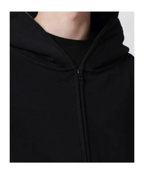 ENTIRE STUDIOS Long-sleeved Zip-up Hooded Sweatshirt - Black