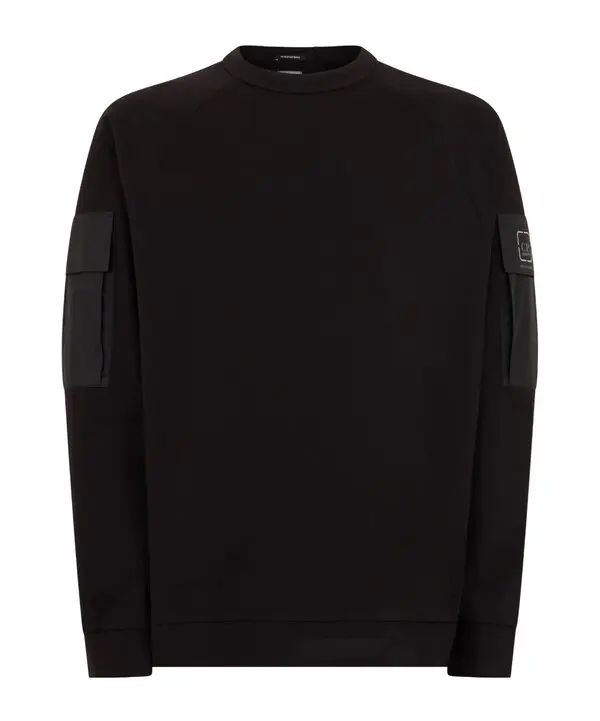 C.P. COMPANY Sleeve Pocket Sweatshirt - Black