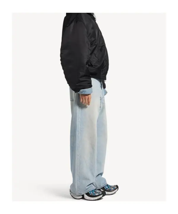 Balenciaga Wide-leg Denim Trousers - Light Blue