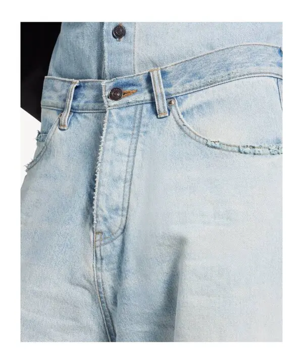 Balenciaga Wide-leg Denim Trousers - Light Blue