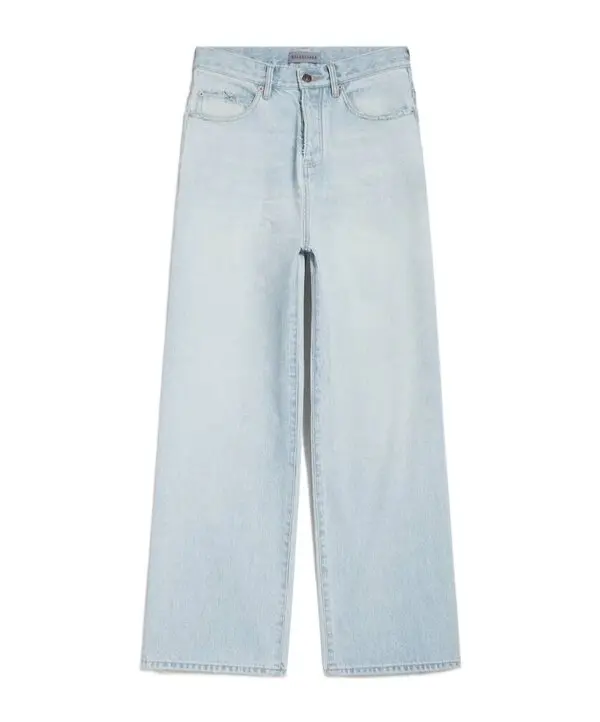Balenciaga Wide-leg Denim Trousers - Light Blue