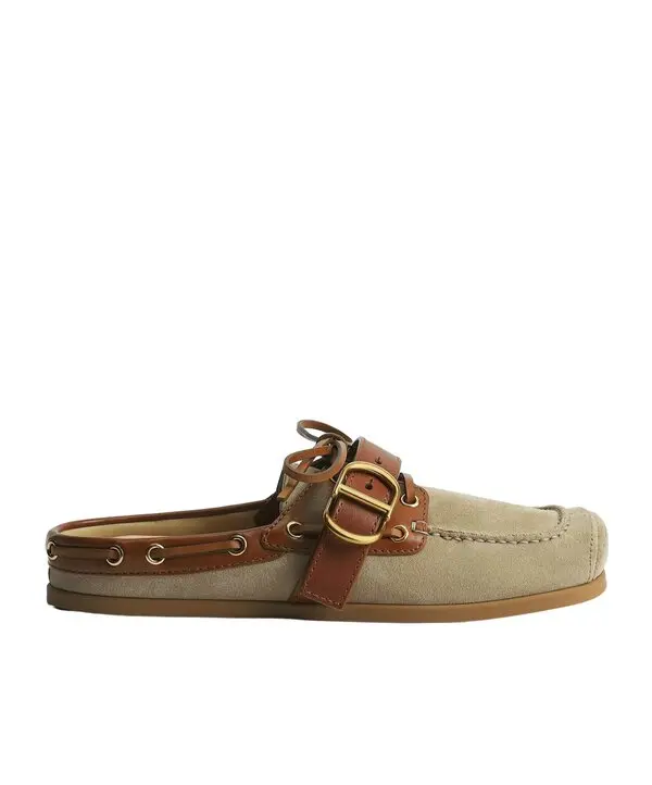 Dior Voile Mules With Gold-tone Cd Logo - Brown