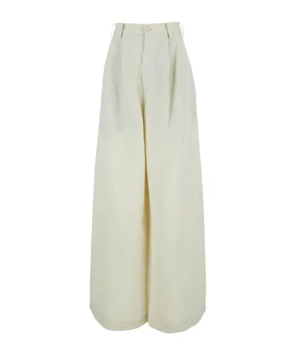 UMA WANG Wide Leg Trousers With Adjustable Hem - No