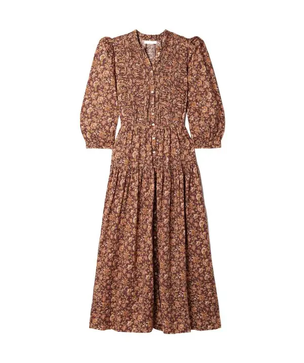 DÔEN Printed Midi Dress